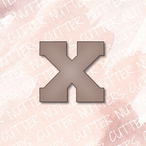 Letter X Cookie Cutter, Varsity Font, Uni, College - Etsy