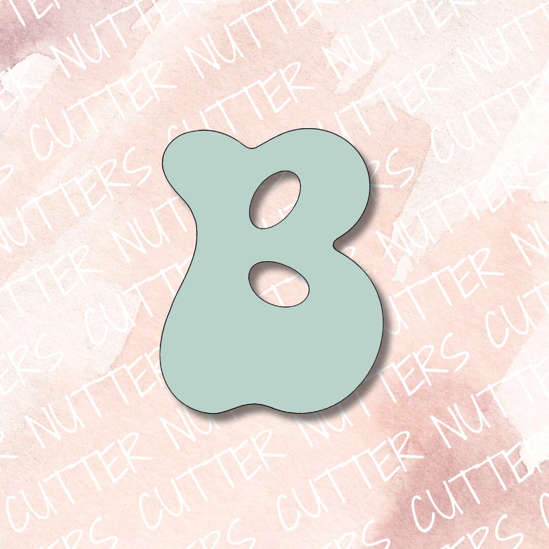 Letter B Cookie Cutter, Groovy Alphabet Font, Funky, Retro, Chubby - Etsy
