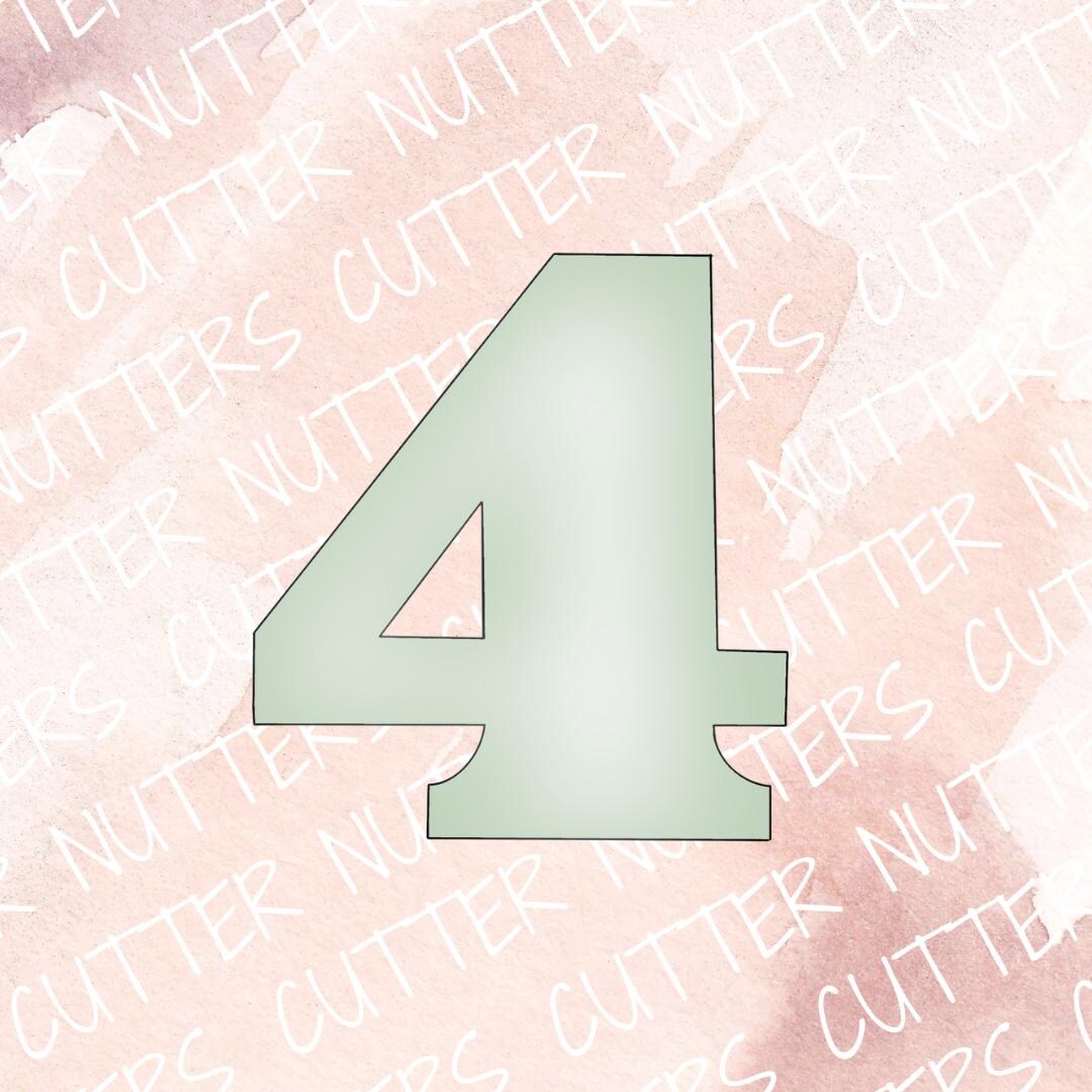 Number 4 Cookie Cutter - Etsy