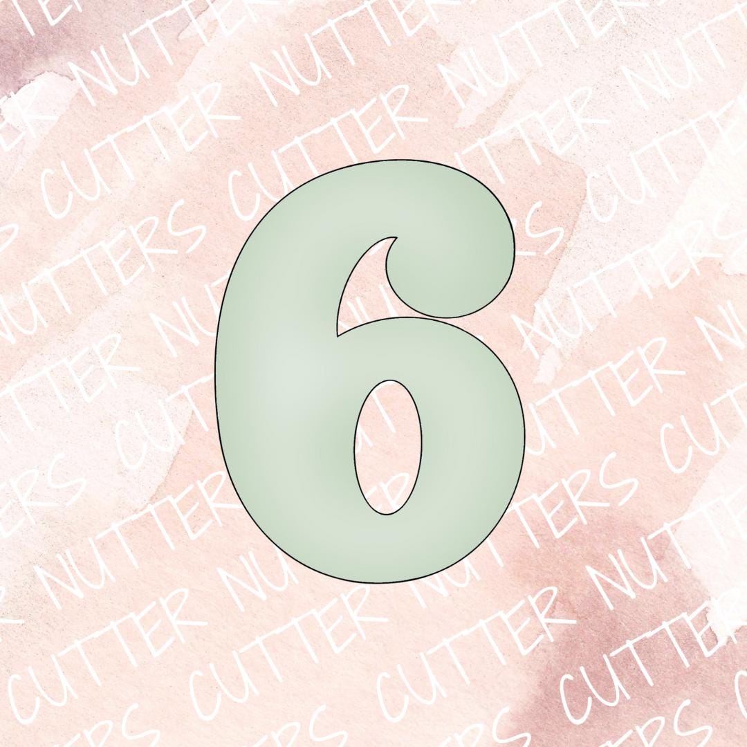 Number 6 Cookie Cutter - Etsy
