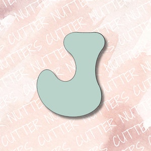 Letter J Cookie Cutter, Groovy Alphabet Font, Funky, Retro, Chubby - Etsy