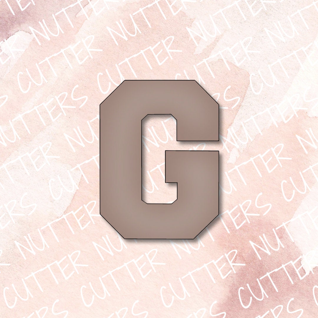 Letter G Cookie Cutter, Varsity Font, Uni, College - Etsy