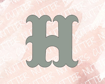 Letter H Cookie Cutter Alphabet Cookie Cutters Letter Cookie Cutters ...