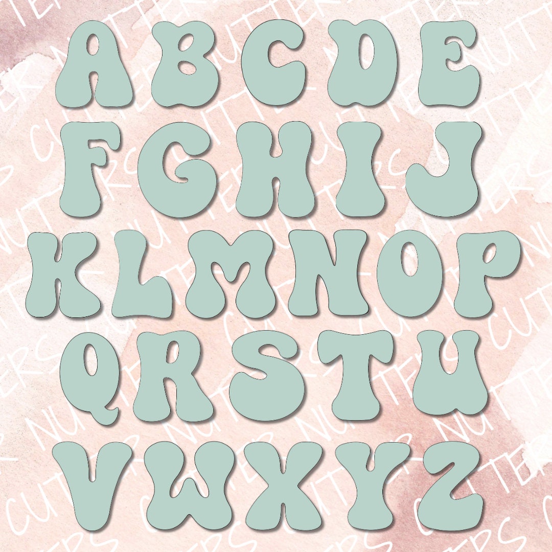 Groovy Alphabet Cookie Cutters FULL SET - Etsy