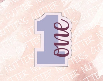 Number One With the Wording Cookie Cutter outline Only - Etsy