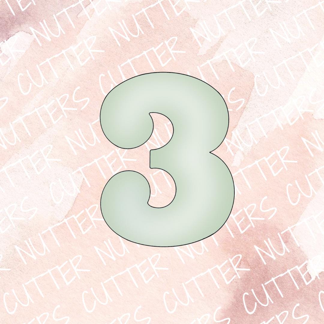Number 3 Cookie Cutter - Etsy