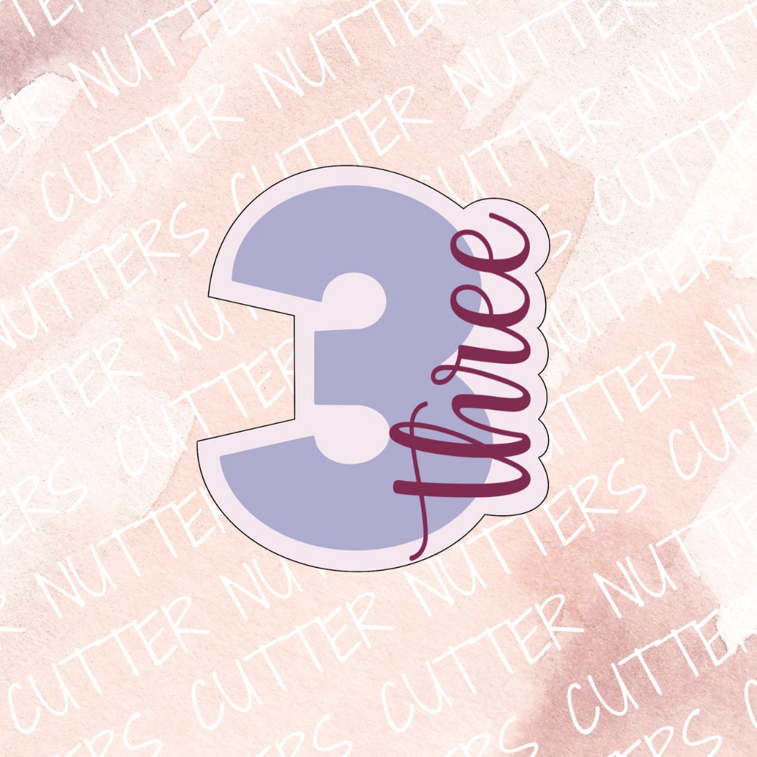 Number 3 Cookie Cutter - Etsy