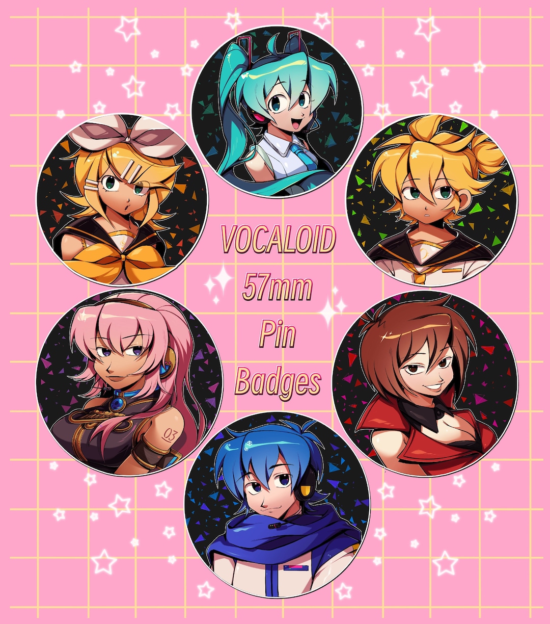 VOCALOID 57mm Pin Badges - Etsy