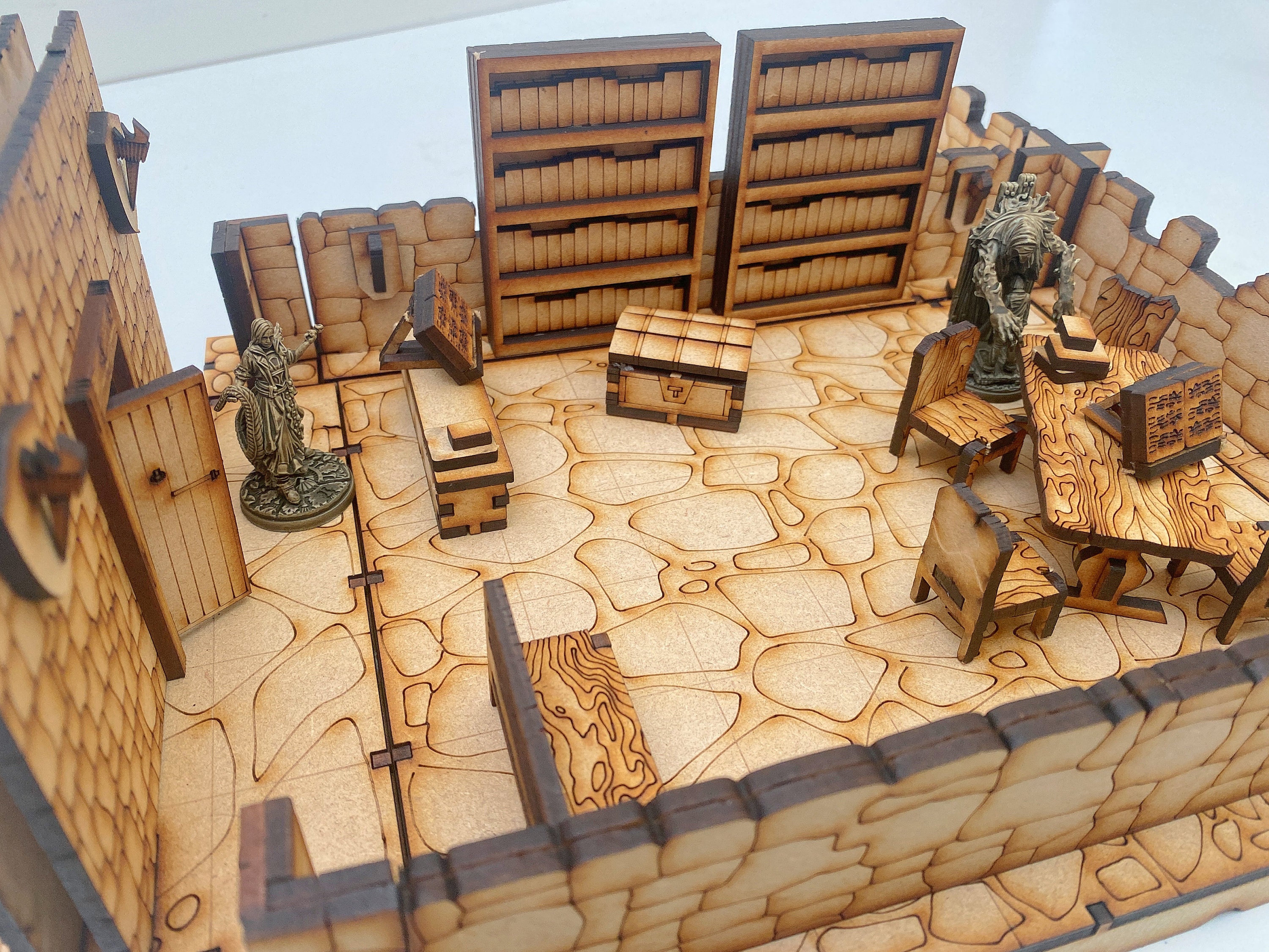 Library, Wizards Room Dragon Dungeon Set 28mm Terrain, Furniture and ...