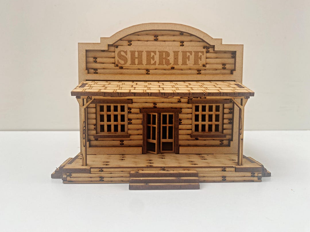 Wild West Sheriff’s Office, Jail, Gallows Kit – Laser-cut Removable ...