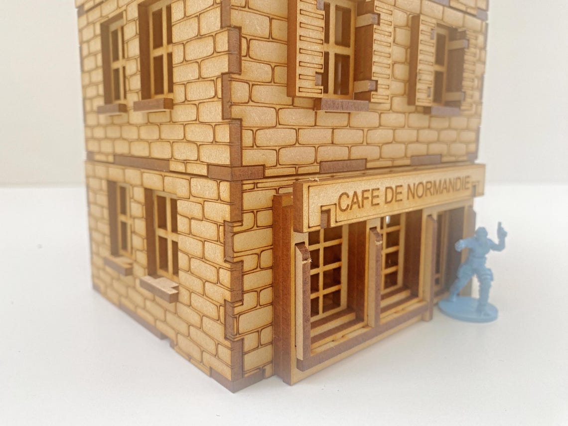 WW2 Normandy Village Café for Wargames (28mm-32mm Terrain With ...