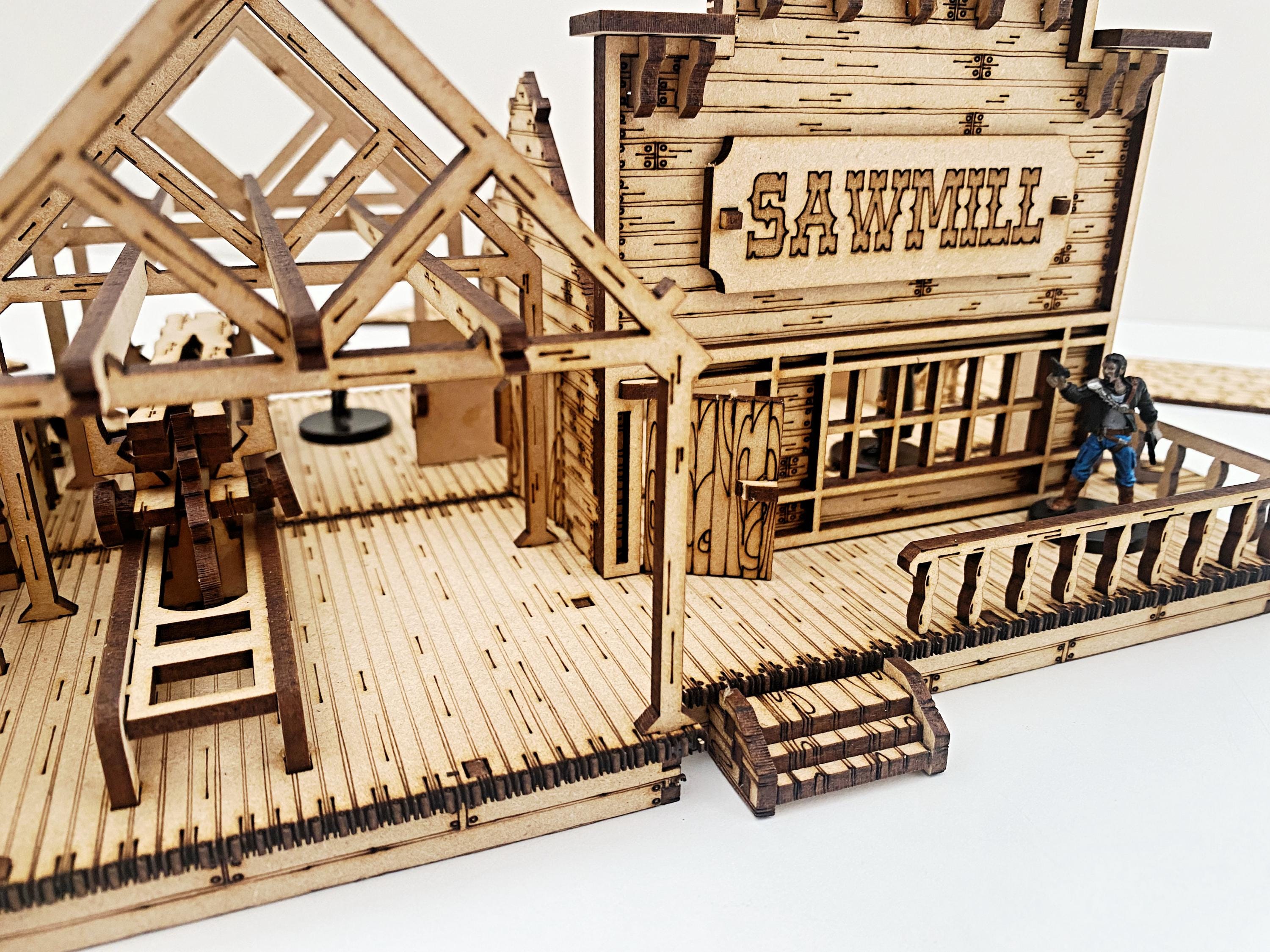 Wild West Saw Mill MDF Building Kit, 28mm Tabletop Terrain - Etsy