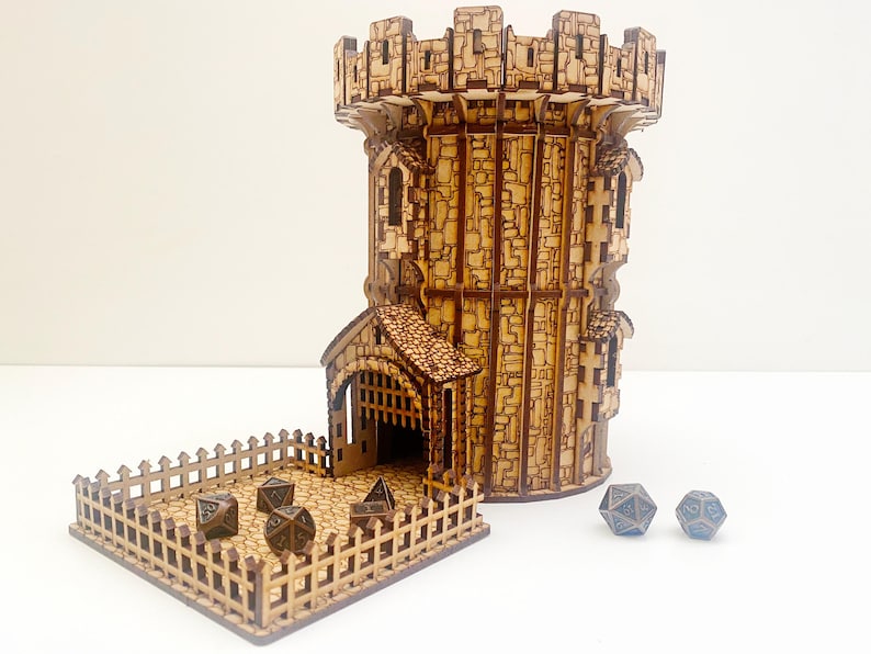 MDF Dice Tower: Old World Medieval Style - 28mm Tabletop Gaming - Etsy