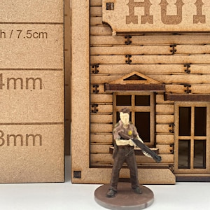 Wild West Bank: 28mm-32mm Building Kit – Laser-cut 2-story Terrain for ...