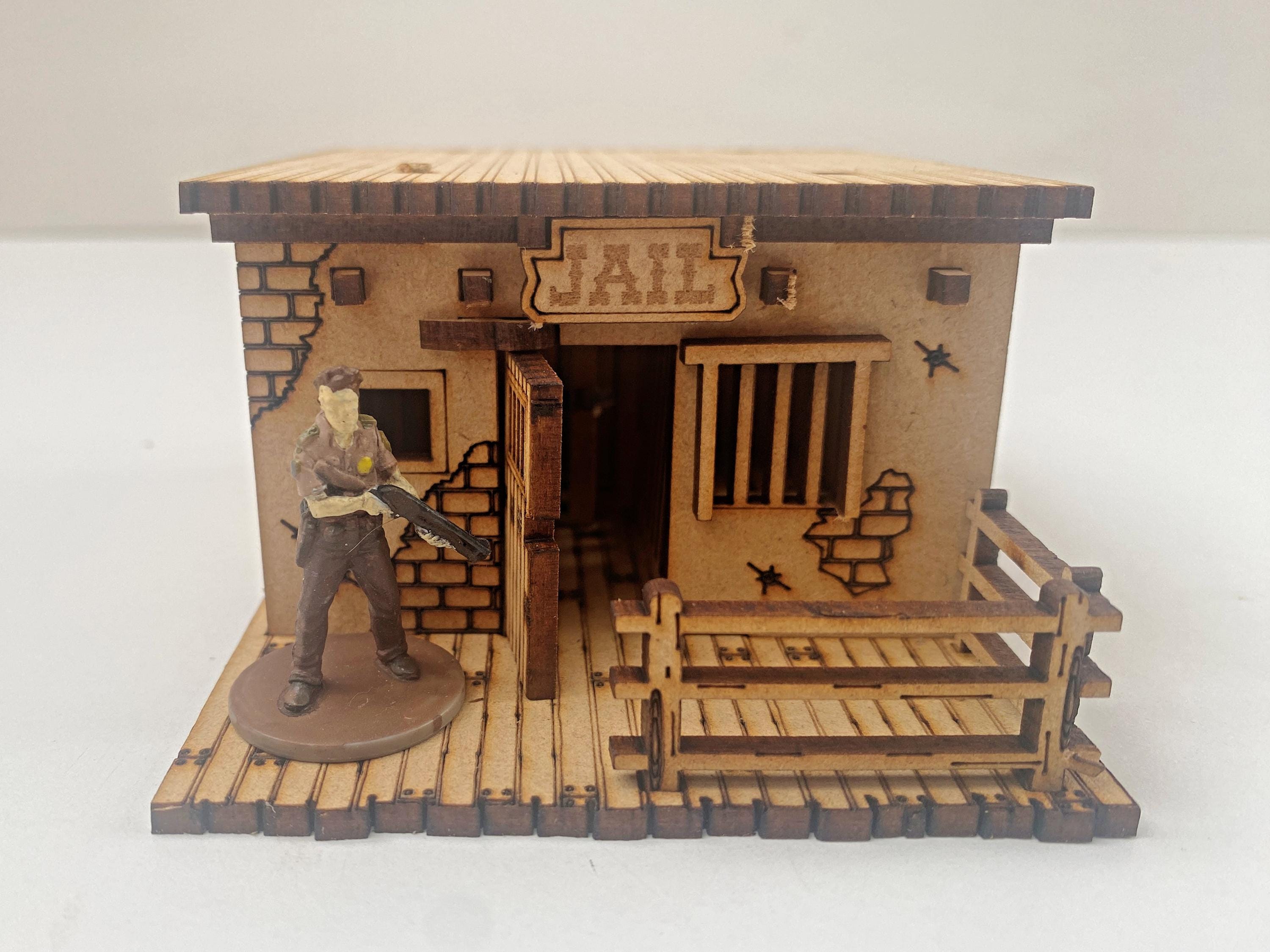 Wild West Sheriff’s Office, Jail, Gallows Kit – Laser-cut Removable ...