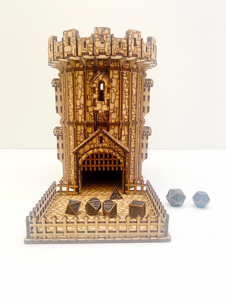 MDF Dice Tower: Old World Medieval Style - 28mm Tabletop Gaming - Etsy