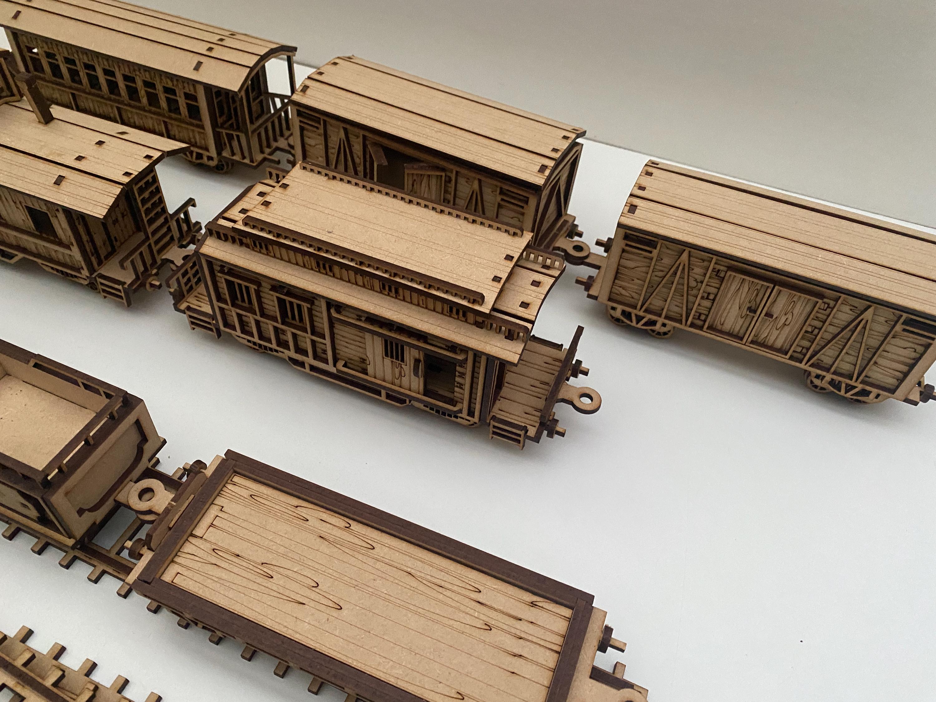 Wild West Railroad Train Complete Kit. 28mm Scale - Etsy