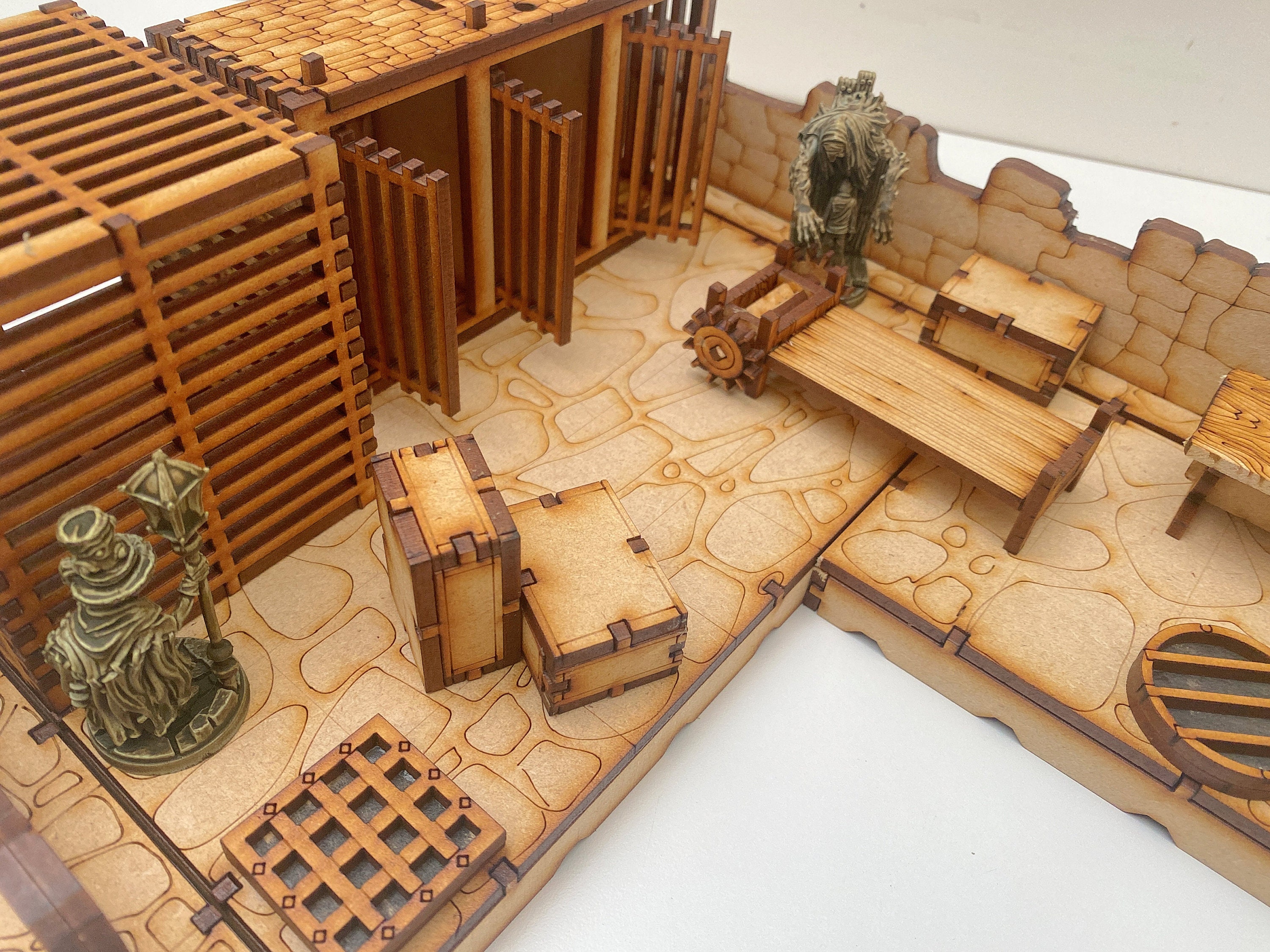 Prison, Zoo, Menagerie, Cages Dragon Dungeon Set 28mm Terrain for Dnd ...