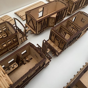 Wild West Railroad Train Complete Kit. 28mm Scale - Etsy