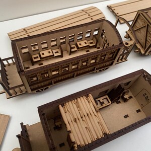 Wild West Railroad Train Complete Kit. 28mm Scale - Etsy