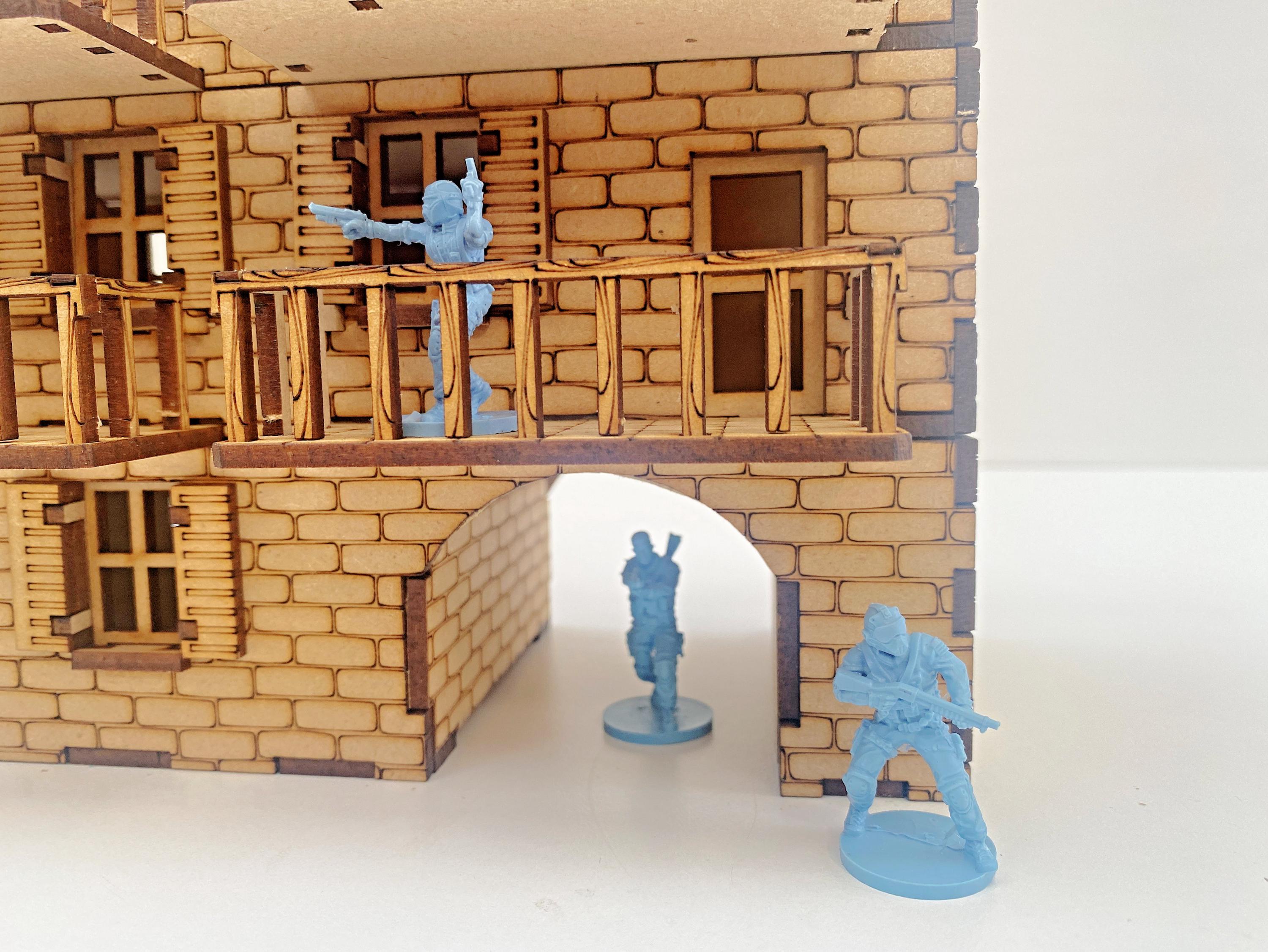 WW2 Normandy Large House With Balcony for Wargames (28mm-32mm Terrain ...