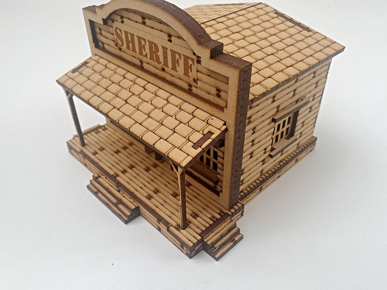 Wild West Sheriff’s Office, Jail, Gallows Kit – Laser-cut Removable ...