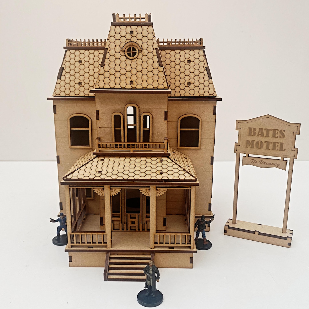 Wild West House or Bates Motel MDF Building Kit, 28mm Tabletop Terrain ...