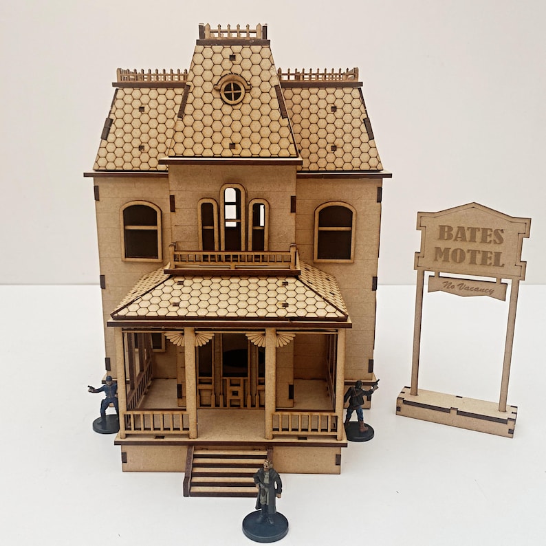 Wild West House or Bates Motel MDF Building Kit, 28mm Tabletop Terrain ...