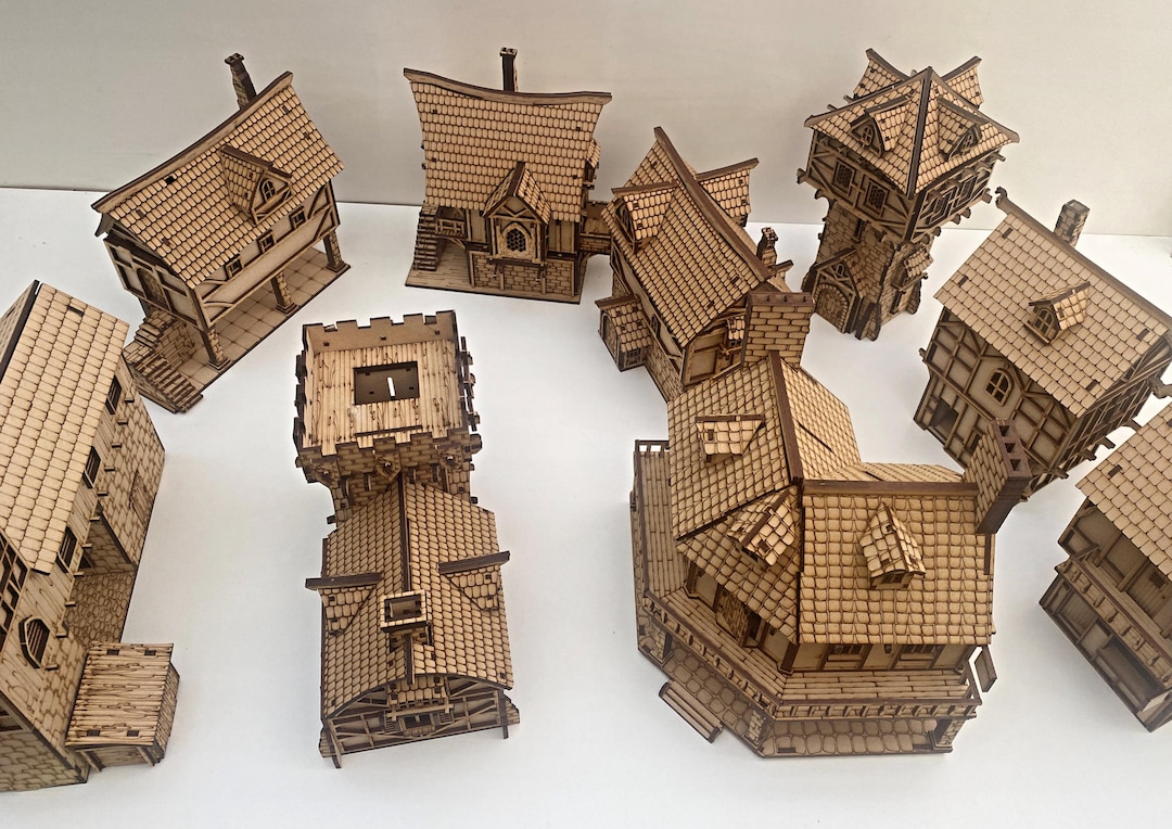 28mm Fantasy Village: MDF Wargaming Terrain for Dnd & TTRPG - Etsy