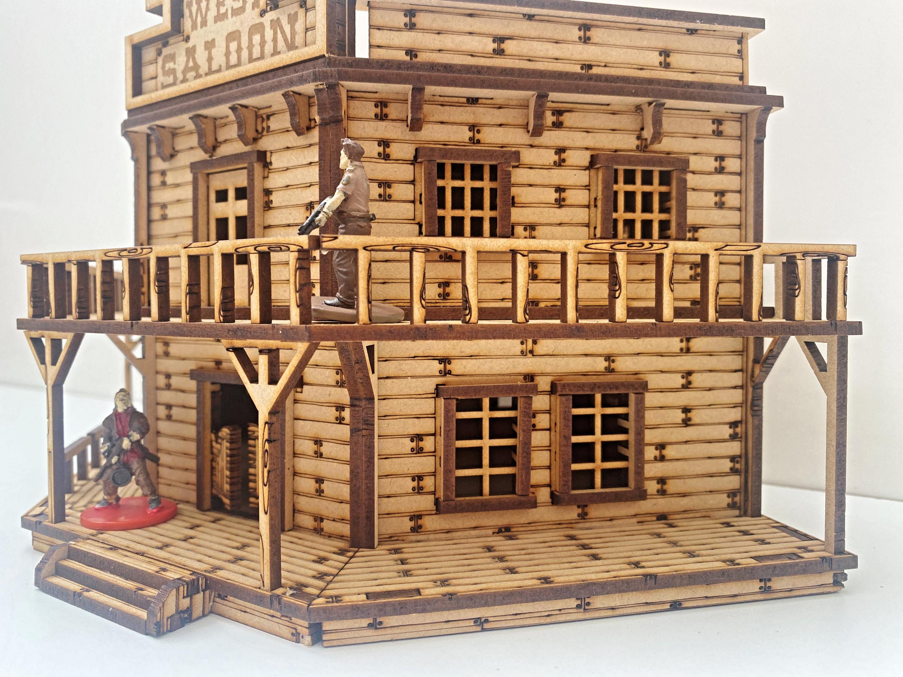 Wild West Saloon Kit: Laser-cut MDF Bar for 28mm TTRPG Wargames - Etsy