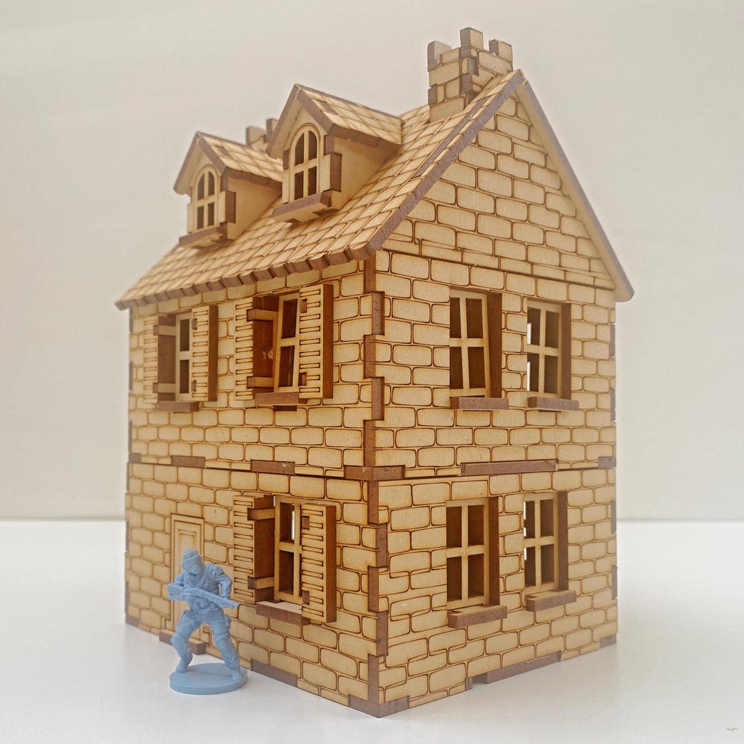 WW2 French Village House for Normandy WWII Wargames (28mm-32mm MDF ...