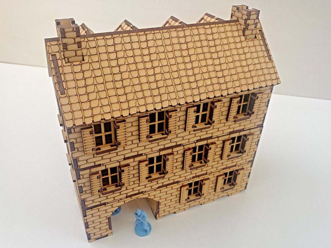 WW2 Normandy Large House With Balcony for Wargames (28mm-32mm Terrain ...