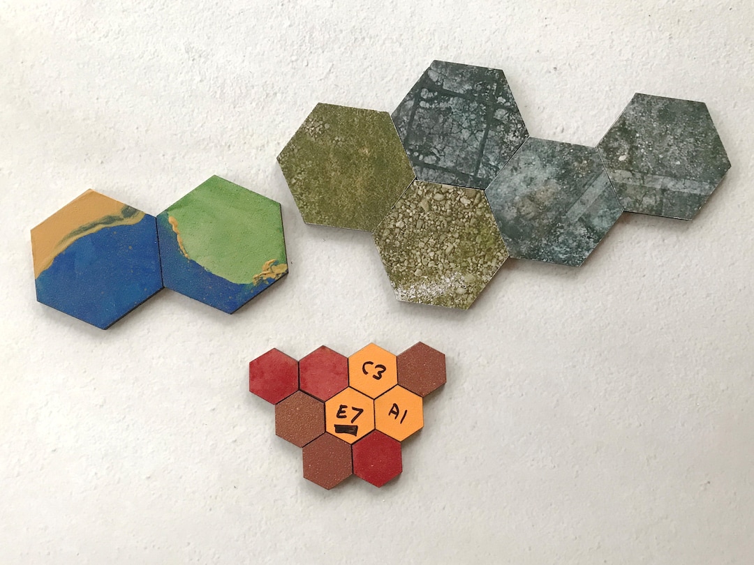 Twenty Wargame and Tabletop Blank MDF Hexes, Ready to Colour or Print ...