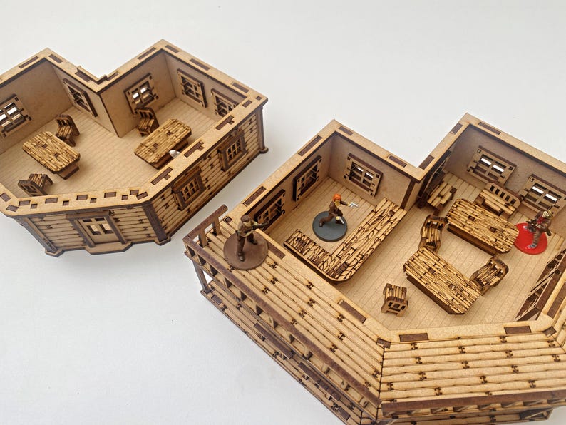 Wild West Saloon Kit: Laser-cut MDF Bar for 28mm TTRPG Wargames - Etsy