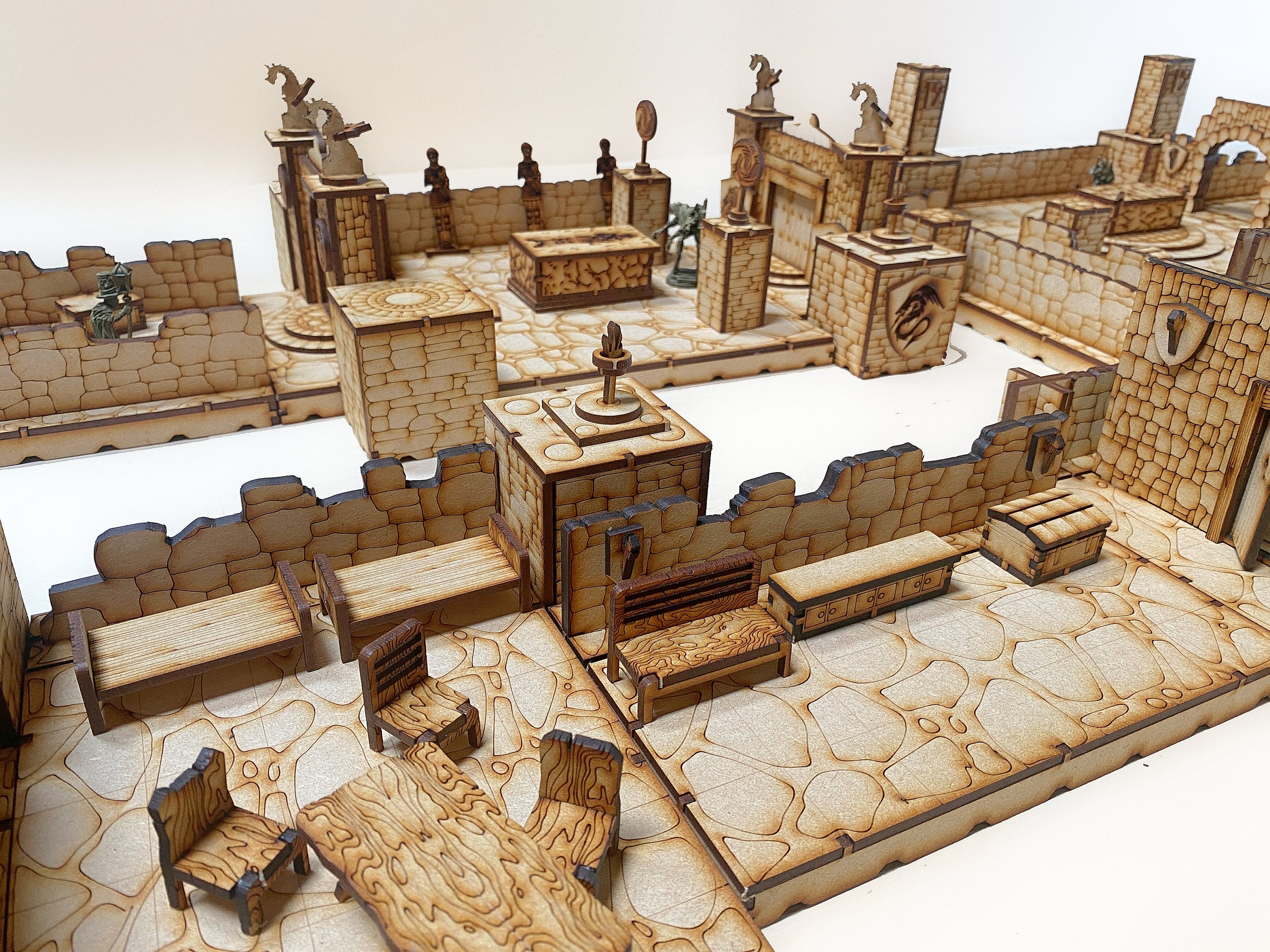 Massive Dragon Dungeon Set - 28mm Dnd, Pathfinder Terrain, Furniture ...