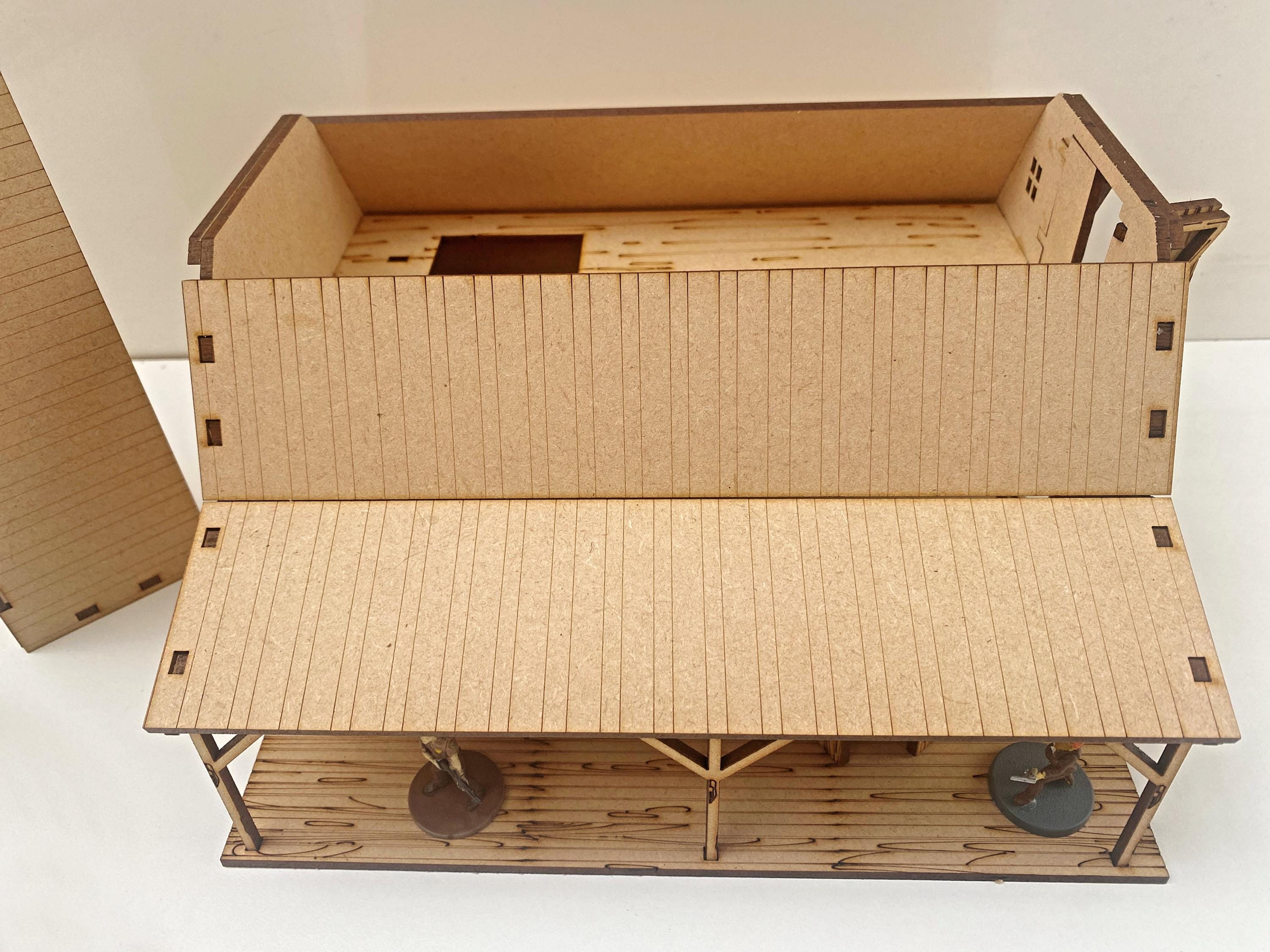 Wild West Barn Building Kit. 28mm-32mm Laser Cut 2story Barn, Horse ...