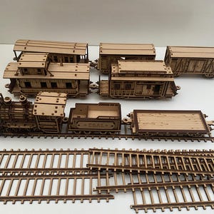 Wild West Railroad Train Complete Kit. 28mm Scale - Etsy
