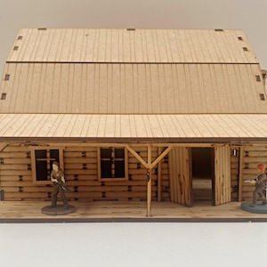 Wild West Barn Building Kit. 28mm-32mm Laser Cut 2story Barn, Horse ...