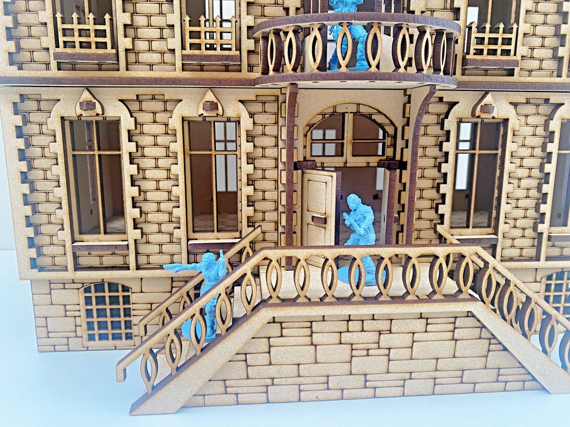 WW2 Normandy Large Château for Wargames (28mm-32mm Terrain With ...