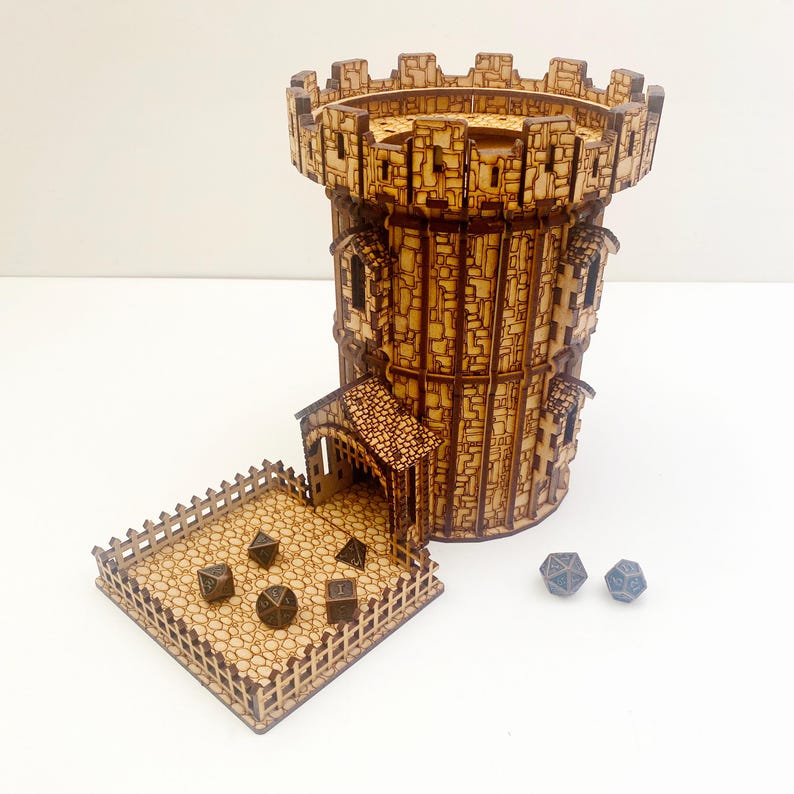 MDF Dice Tower: Old World Medieval Style - 28mm Tabletop Gaming - Etsy