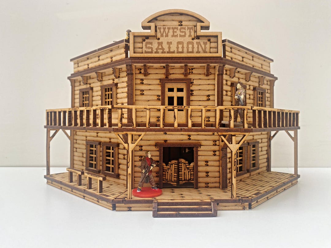 Wild West Saloon Kit: Laser-cut MDF Bar for 28mm TTRPG Wargames - Etsy