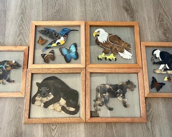 Framed Butterfly Wing Art Handmade, Handcrafted Frame, Well Preserved ...