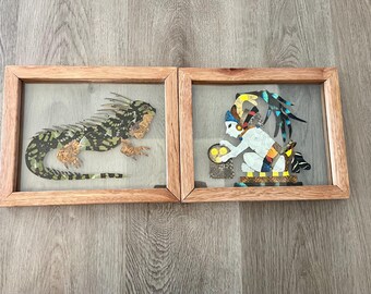 Framed Butterfly Wing Art Handmade, Handcrafted Frame, Well Preserved ...