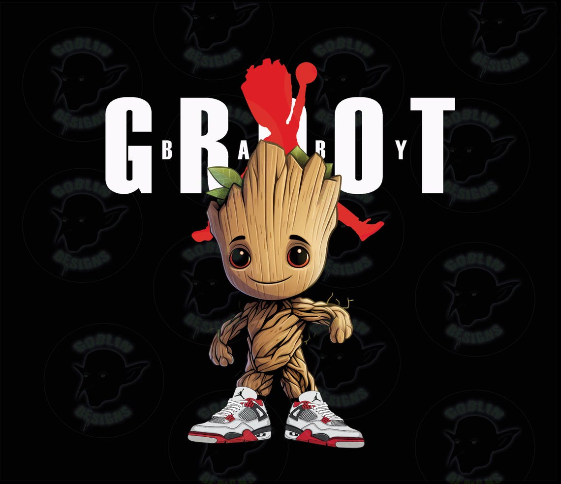 Groot Baby Custom J4dan T Shirt Design Sublimation DTF Air Tick - Etsy