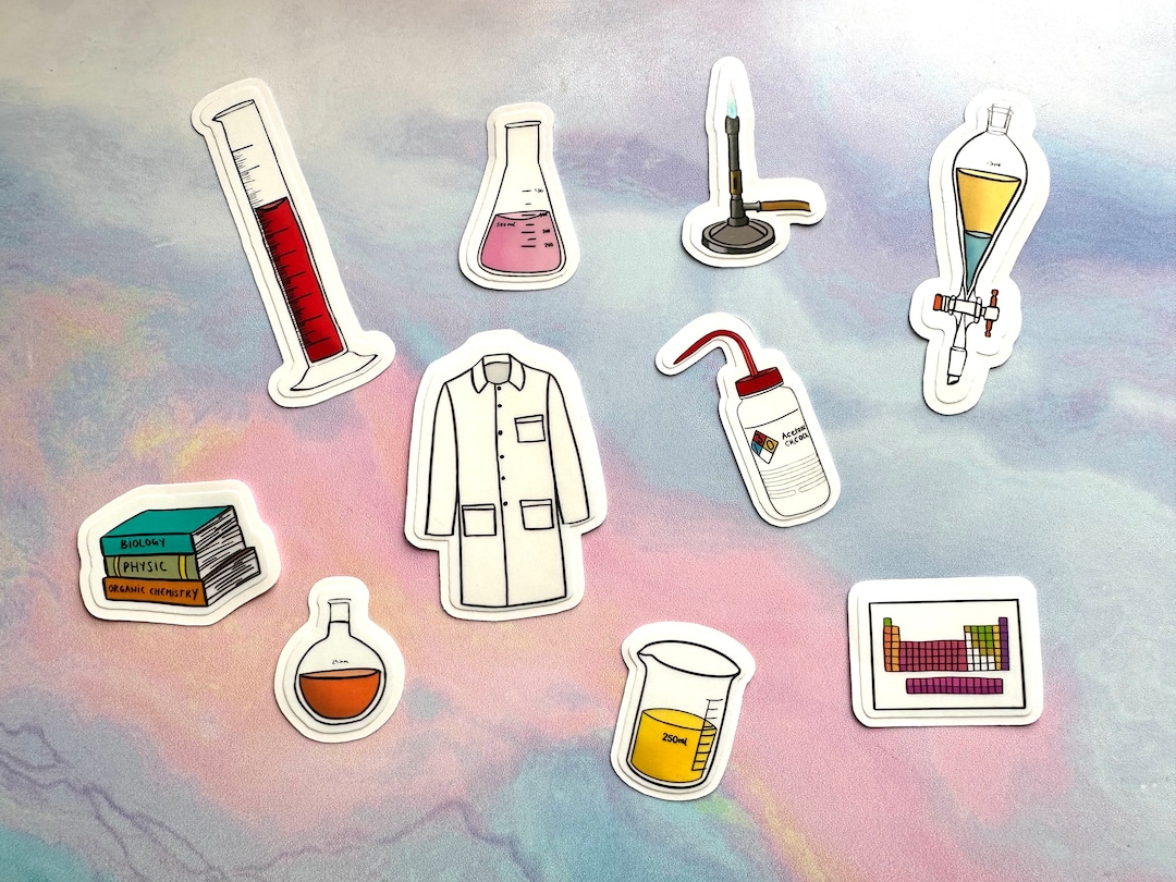 Chemistry Laboratory Sticker Pack - Etsy