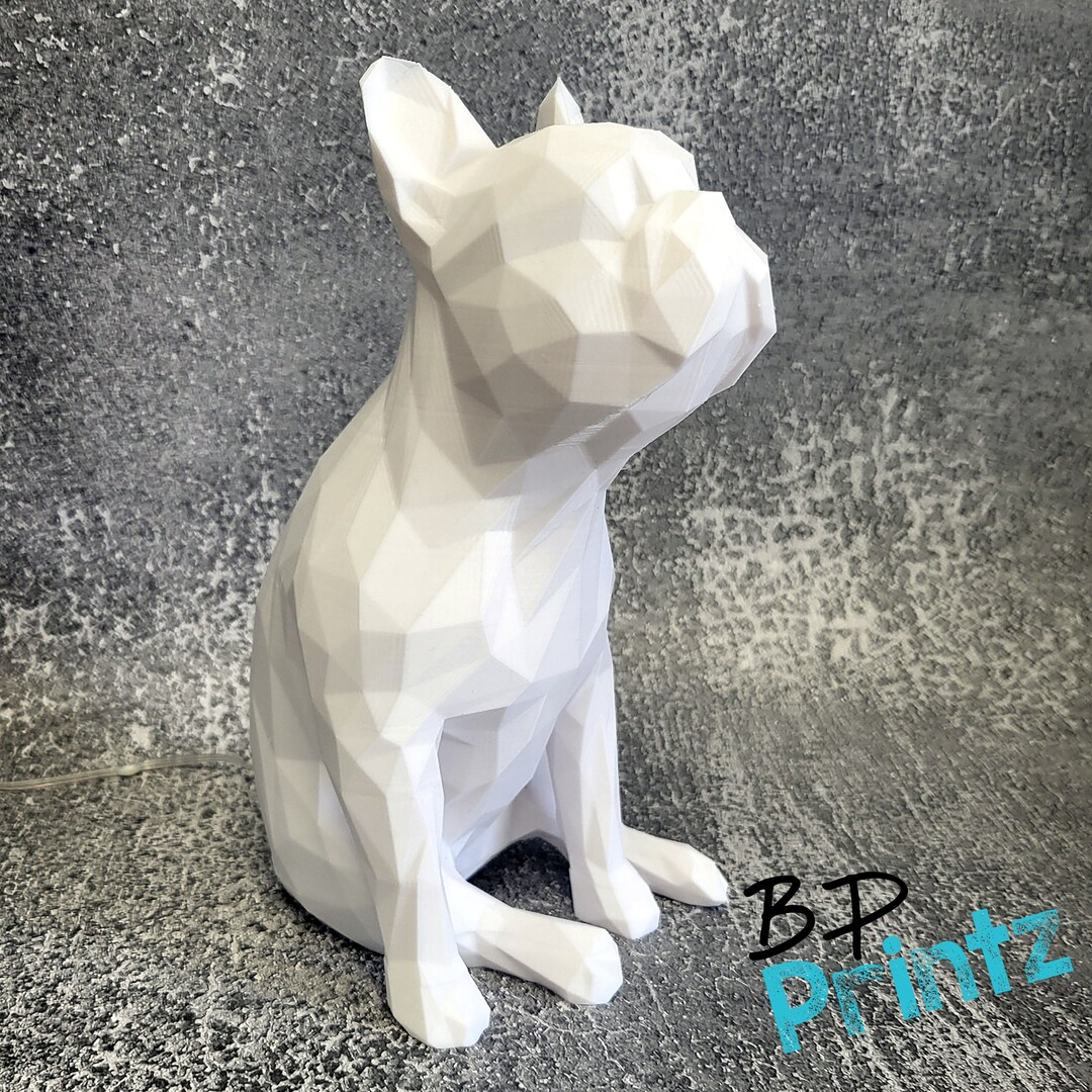 3d Printed French Bulldog Table Lamp Smart USB Light Light up Frenchie ...