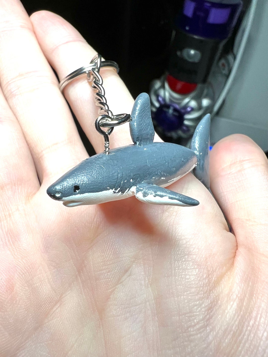 Great White Shark Keychain - Unique Fish Lover Gift - Etsy