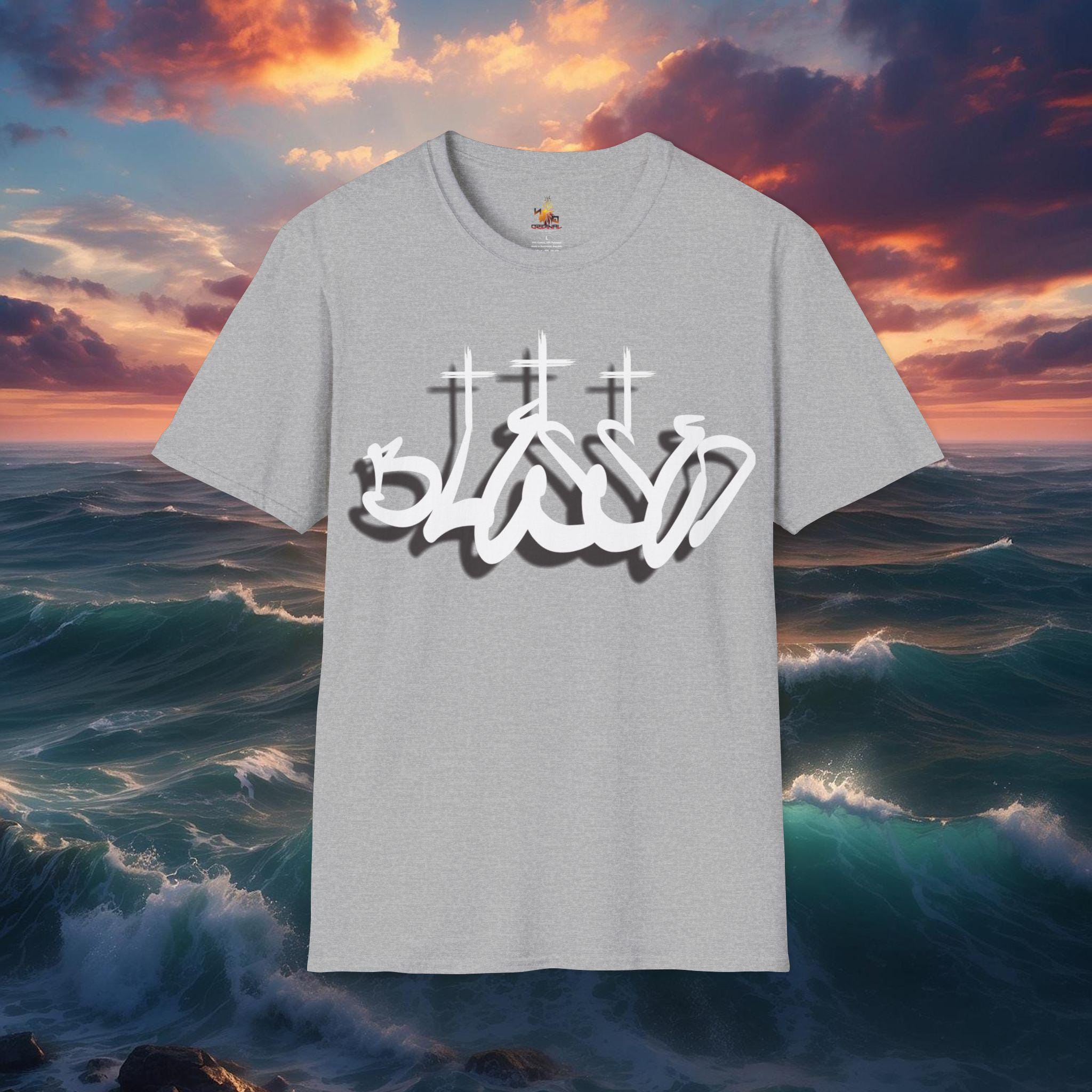 Cross and Blessed Graffiti Christian Shirt - Etsy