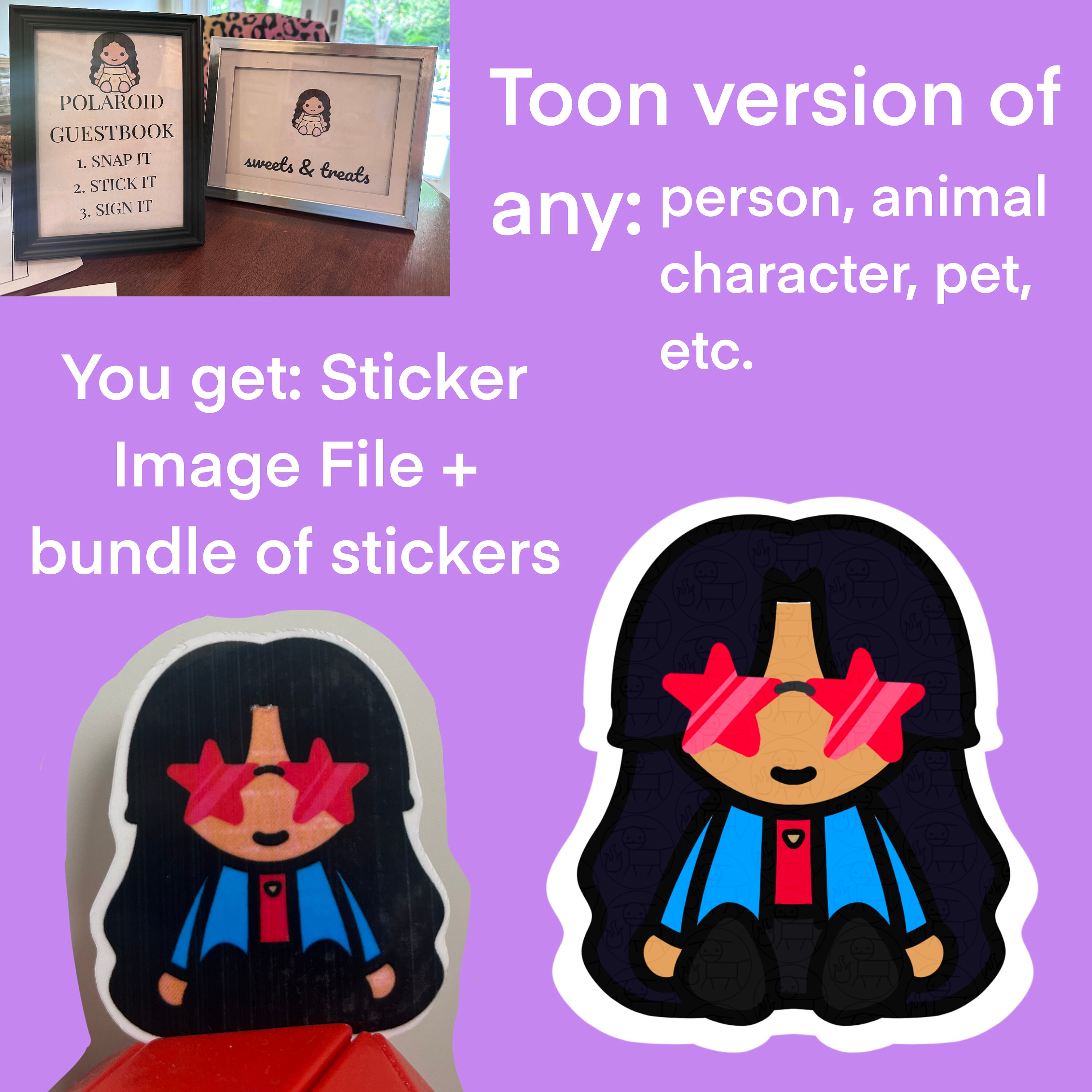 Custom Cartoon Character Stickers / Stickers Made to Order ...