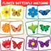 Flower Butterfly Color Matching Memory Games Cut Paste Activities Color ...